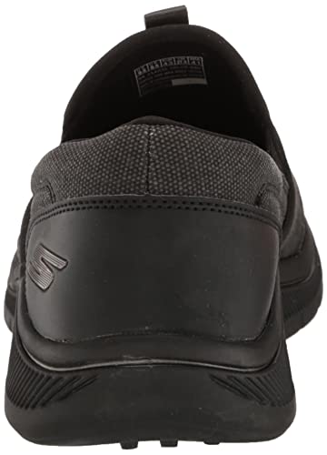 Skechers Men's Go Walk Arch Relaxed Fit Canvas Slip On Golf Shoe Sneaker, Black, 9