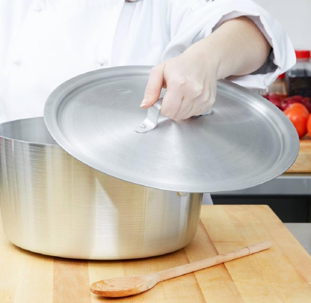Soro Essentials- 10 qt. Aluminum Tapered Sauce Pan Lid 1.5 mm Thickness- Multipurpose Cooking Sauce Pan Cover for Boiling Soup Sauce Pan Lid Cookware for Home Restaurant Kitchen