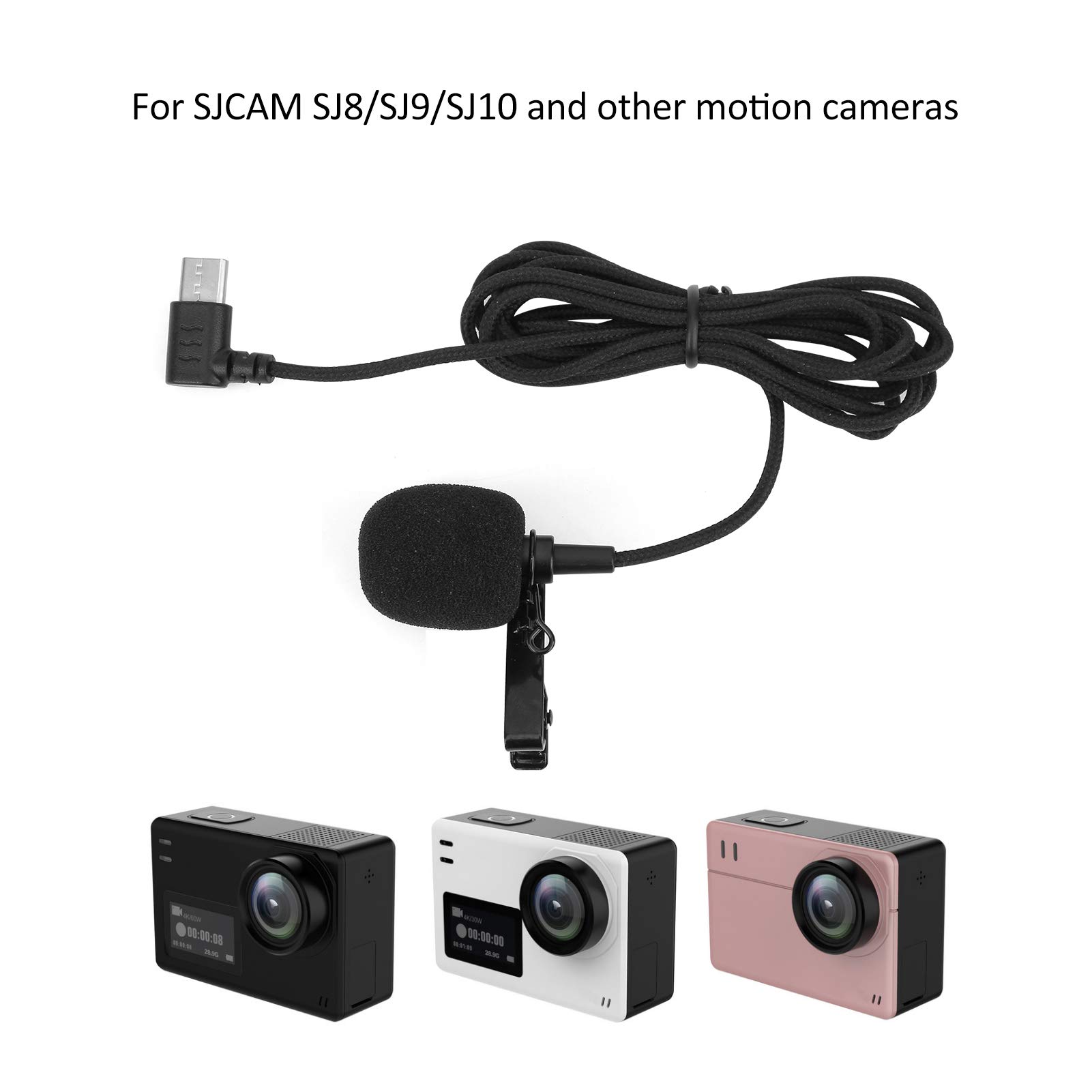 OhhGo Portable Tie Clip Microphone Action Camera Microphone for SJCAM SJ8 SJ9 SJ10 Action Camera Accessory