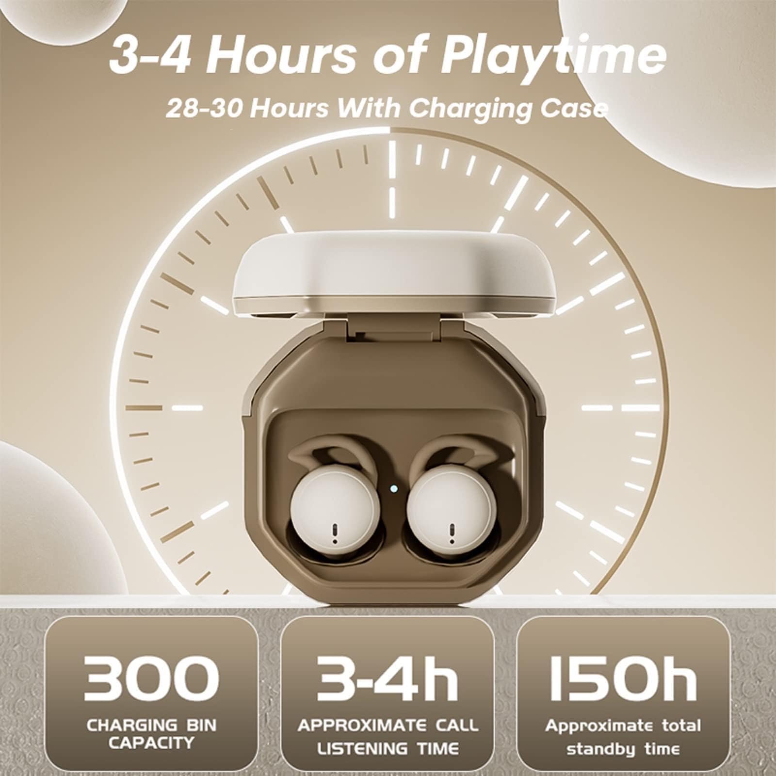 Xmenha Invisible Sleep Earbuds Wireless Smallest Tiny Small Mini Discreet Earbud Noise Cancelling Sleep Ear Buds for Sleeping Earphones Bluetooth 5.3 Comfort Hidden Headphones for Side Sleepers, Work