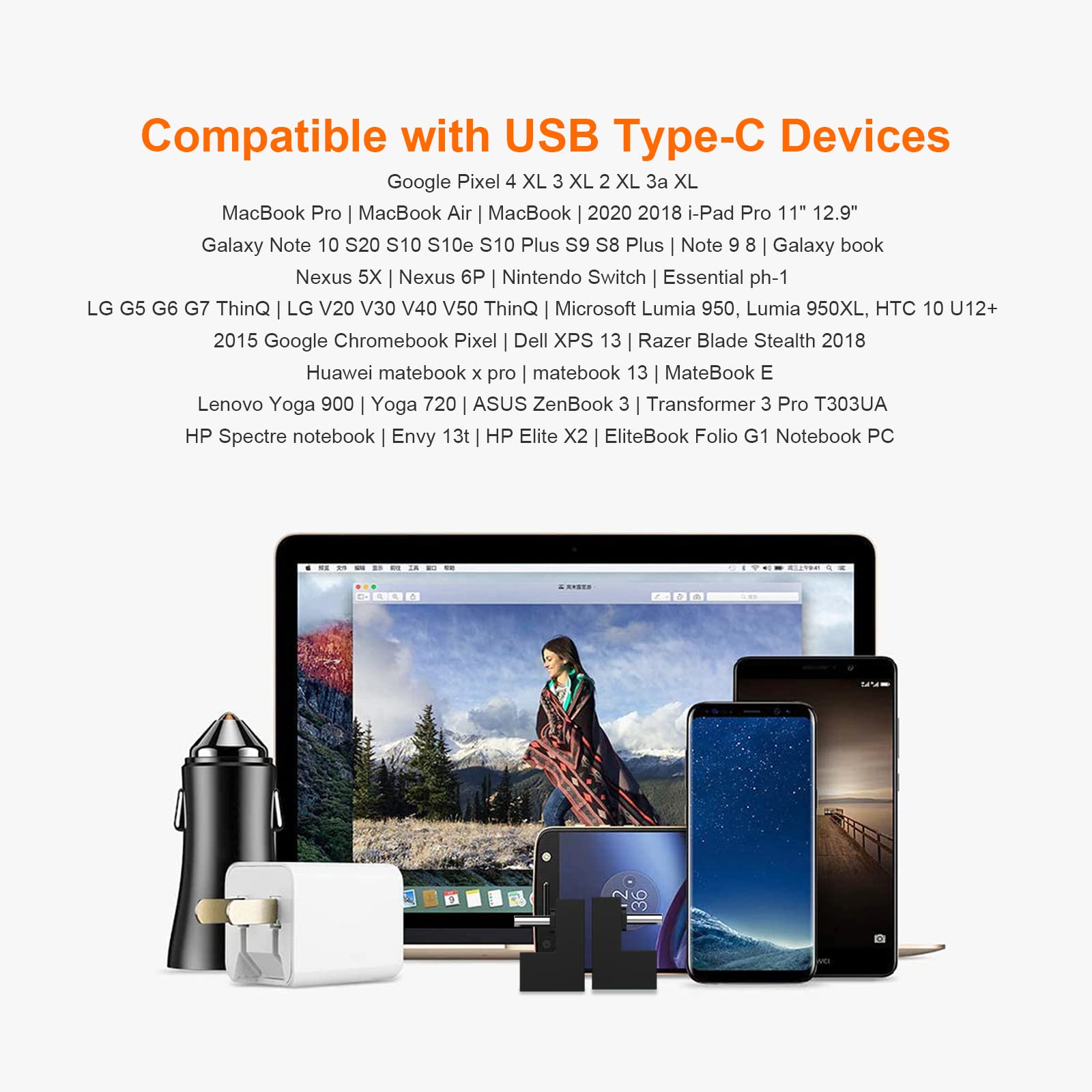 Zeilala 2PACK U-Shape USB Type-C to USB Type-C Extender Adapter Connector Converter Transfer 4K Video, 10Gbps Data Transfer & Charging for All USB C Phone, Laptop and Tablets. (Black)
