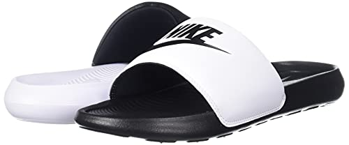 Nike Men's Victori One Slide Mix White/Black-Black (DD0234 100) - 9