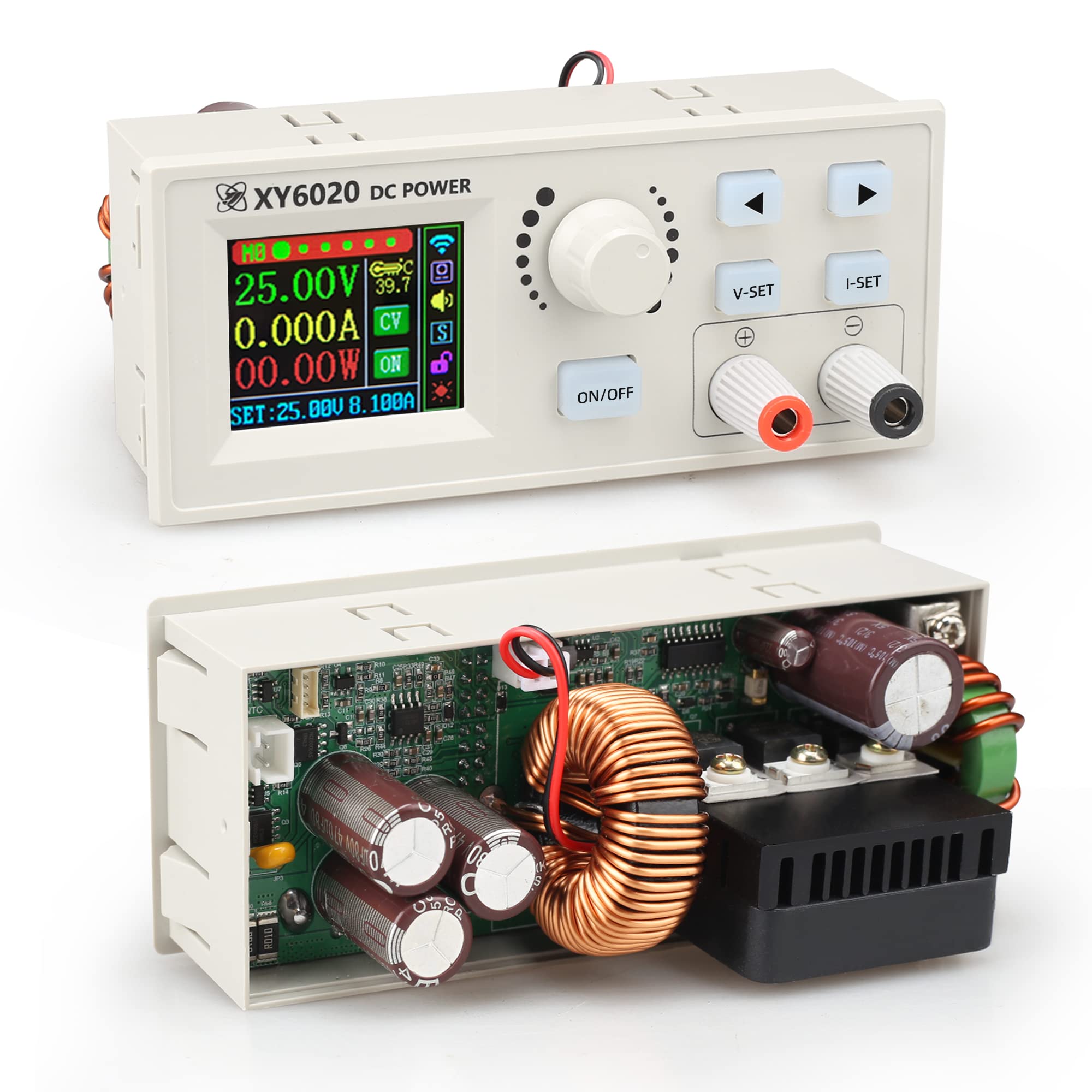 XY-6020 1200W DC to DC Power Converter 6.0-70.00V to 0.0-60.00V/0-8A, Constant Current and Constant Voltage DC Buck Conver DC Voltage Stabilization Module with LCD Display
