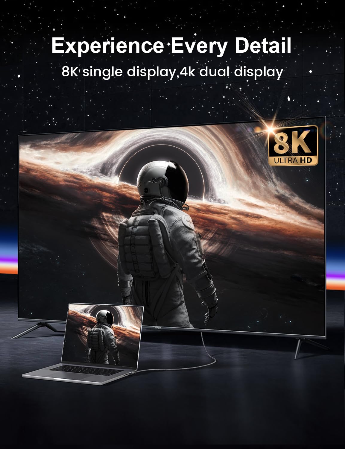 XAOSUN 240W USB 4 Cable for Thunderbolt 4, Right Angle Thunderbolt 4 Cable 90 Degree, 240W USB C to USB C Cable with 40Gbps Data, 8K@60Hz Display, for Thunderbolt MacBook Docks eGPU Hub 3.3ft