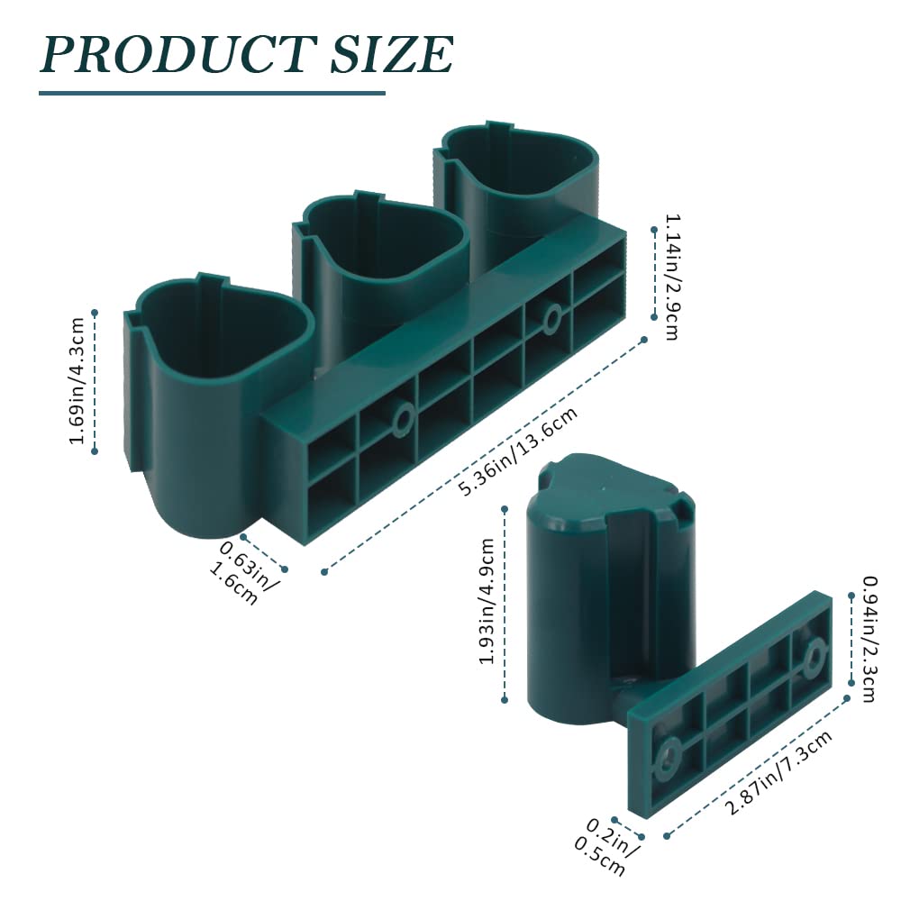Tool Drill and Battery Wall Mount Holder Set for Milwaukee M12 12V Batteries and Tools, 3-Slot Battery Pack Rack and Tool Storage Holder for Milwaukee, Makita, Bosch