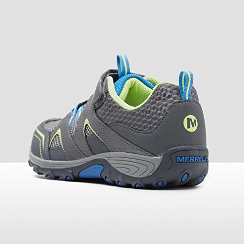 Merrell Trail Chaser Hiking Shoe (Little Kid/Big Kid), Grey/Blue, 2 M US Little Kid
