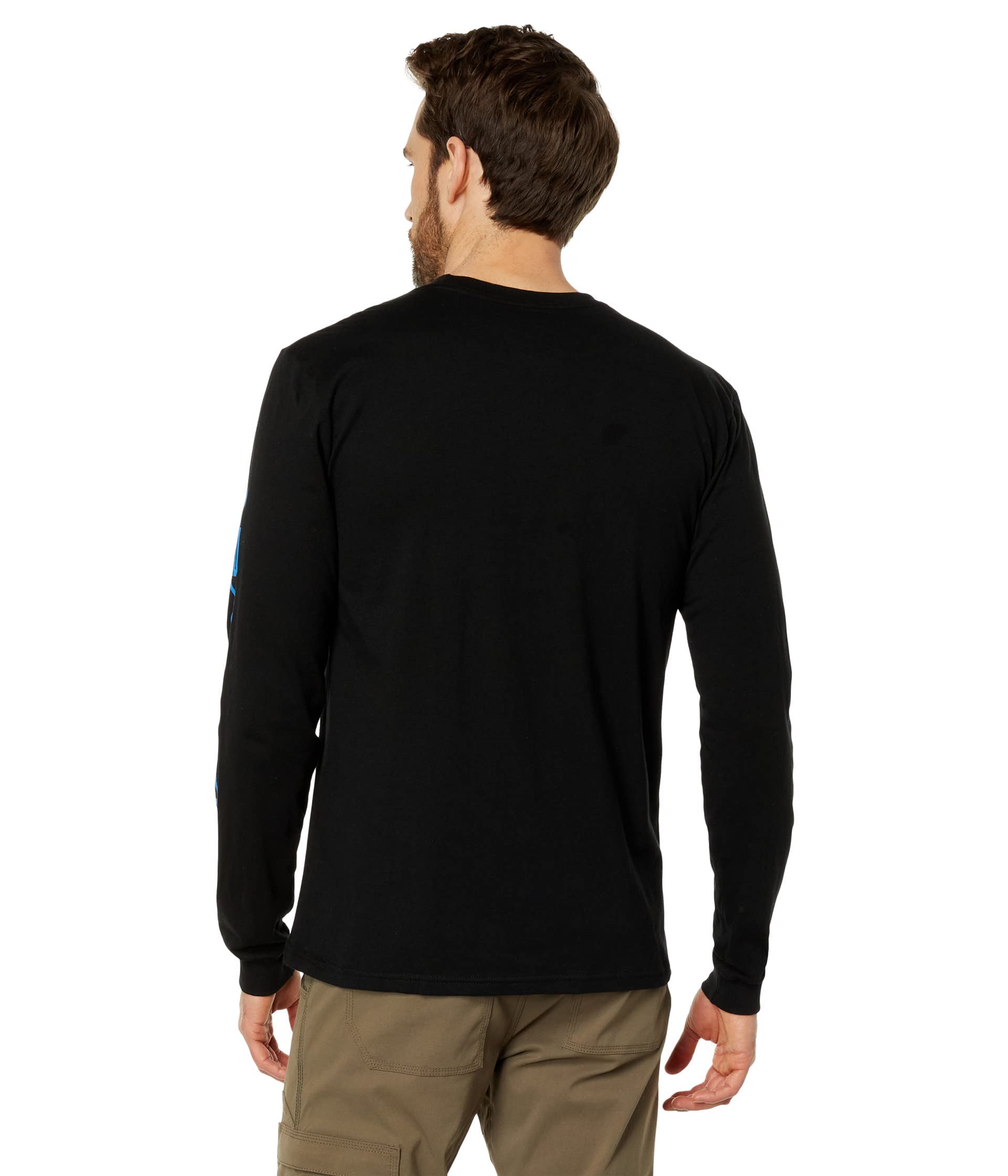 Quiksilver Men's Omni Logo Long Sleeve Tee Shirt, Black, Medium