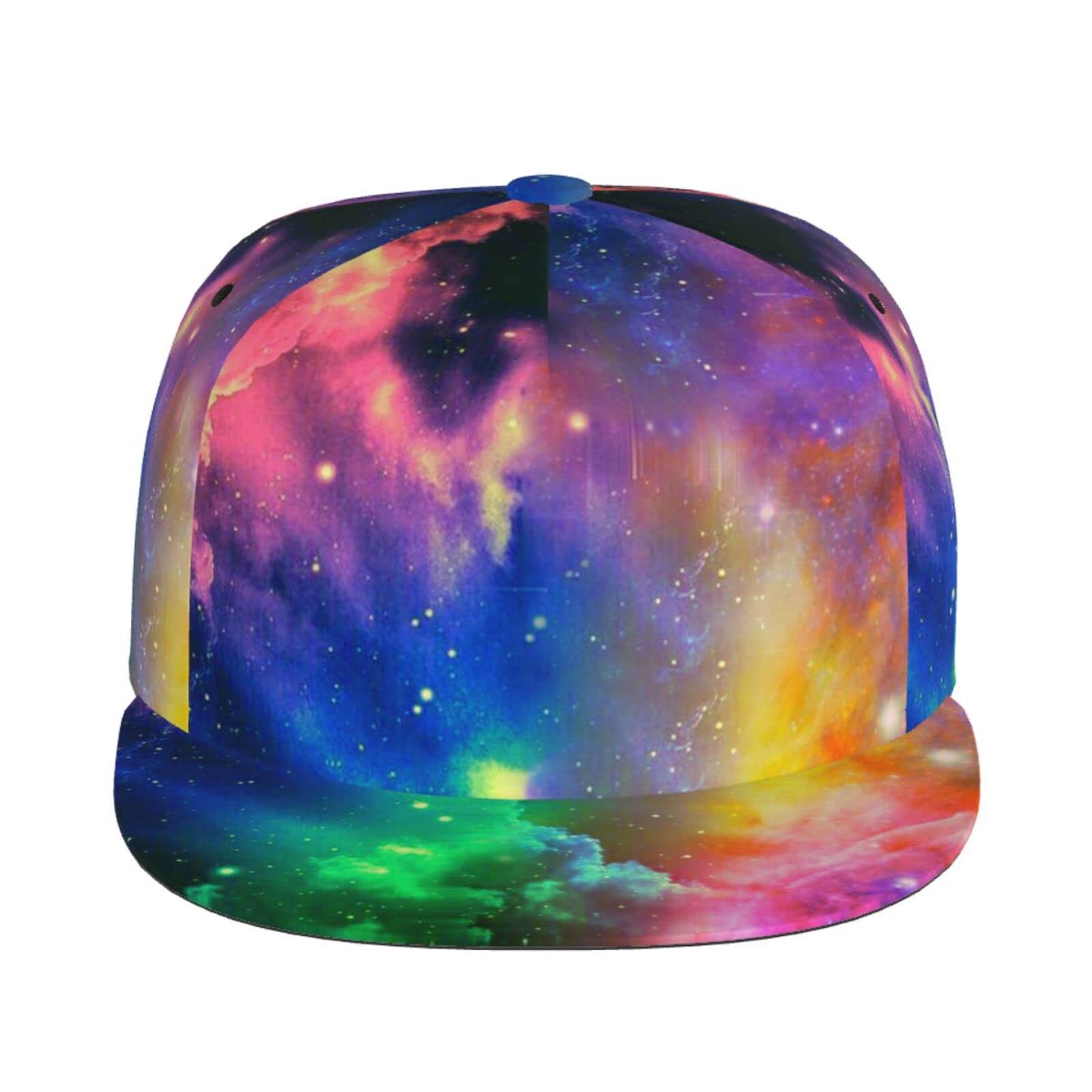 SULIZYAL Colorful Galaxy Snapback Hat Cool Hip Hop Baseball Cap Adjustable Flat Bill Brim Trucker Hats for Men Women