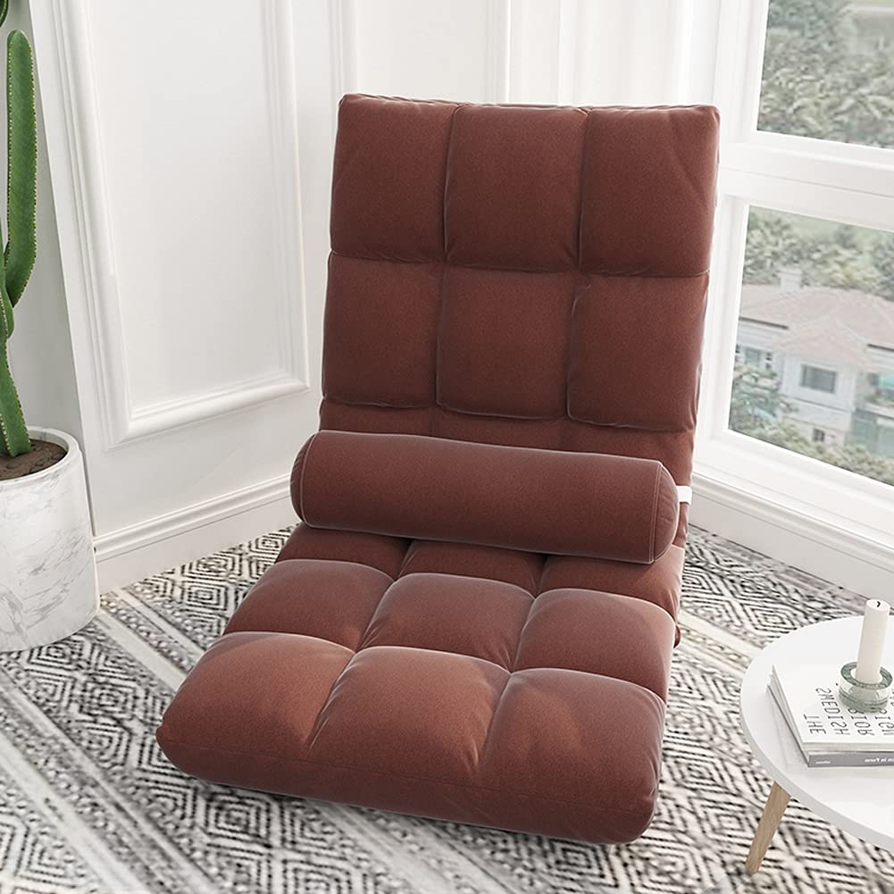KXDTZ Lazy Sofa Tatami Bed Backrest Chair Girl Lovely Bedroom Single Bay Window Small Sofa Folding Chair (Color : White-Patch Five-Pointed star4)