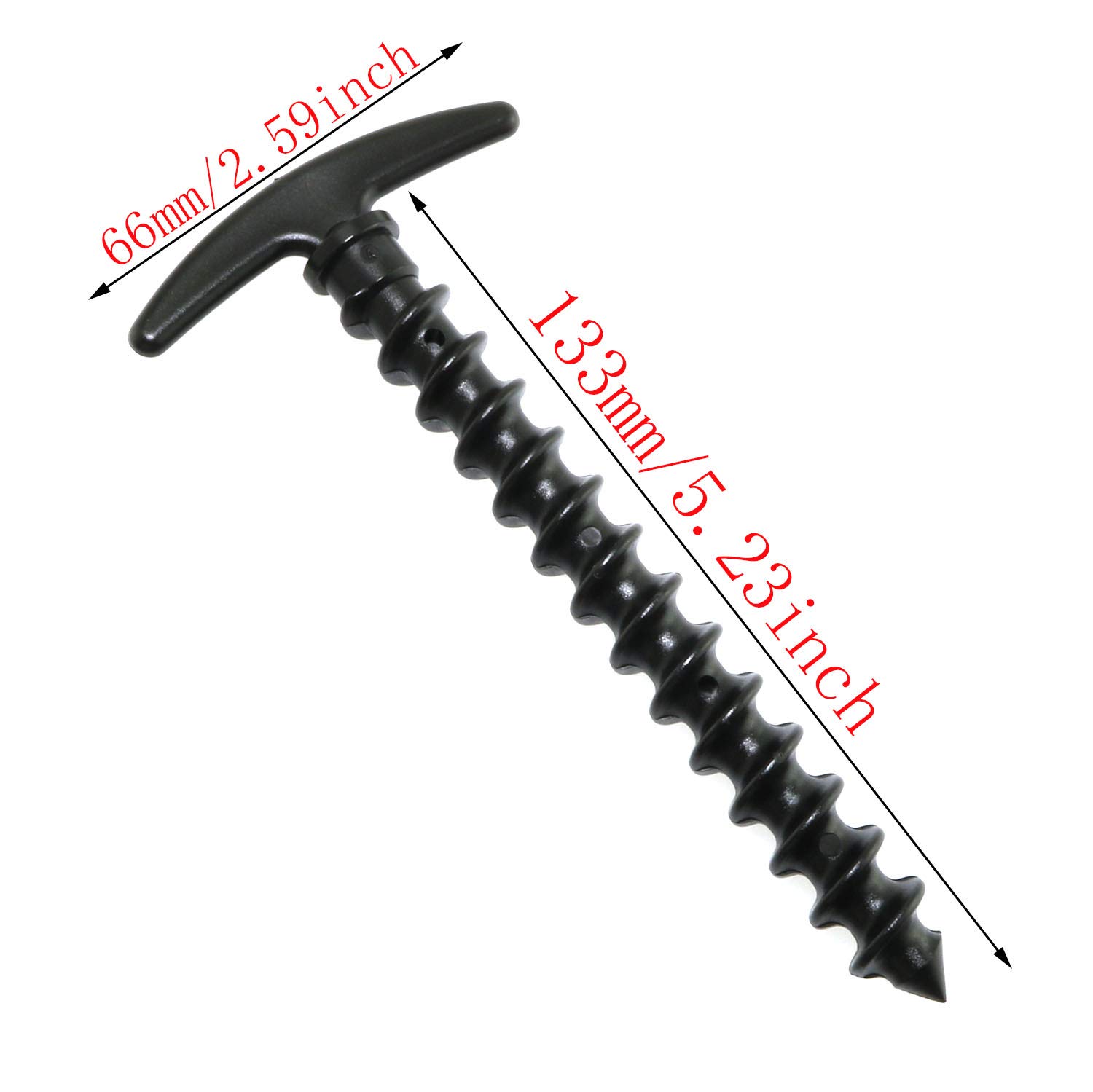 Magic&shell Tent Peg 4PCS Plastic Nnylon Strong Screw Spiral Tent Peg Stakes Nail Outdoor Camping Awning Trip Pin