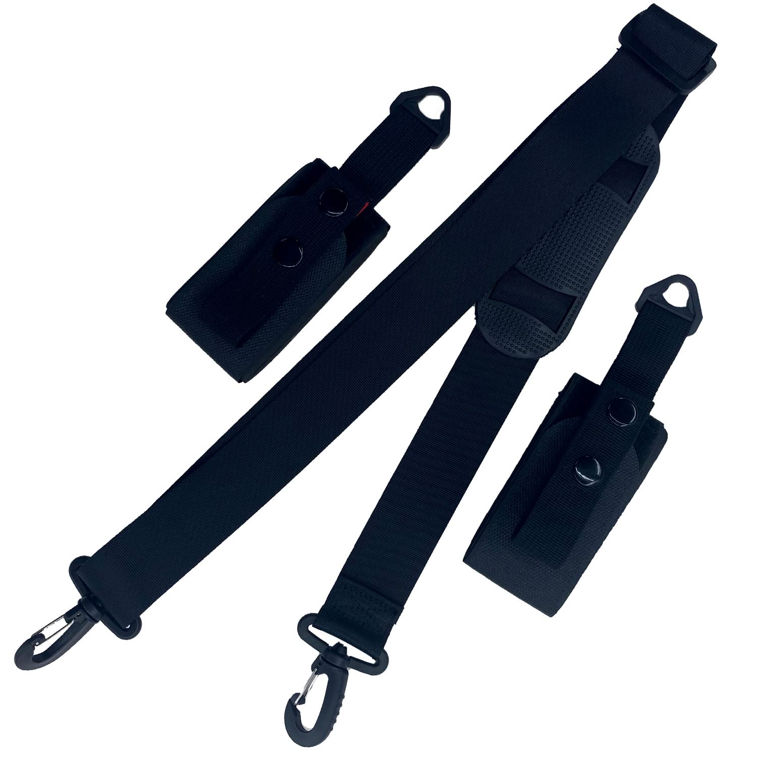 Ski Strap Shoulder Carrier and Ski Pole Carrier Strap – Adjustable Shoulder Sling with Cushioned Holder – Skiing Accessory for Ski Gear Travel Carrying