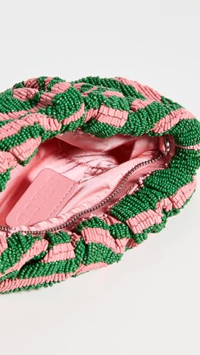 STAUD Women's Beaded Bean Convertible Bag, Acid Swirl Emerald/Quartz, Pink, Green, One Size