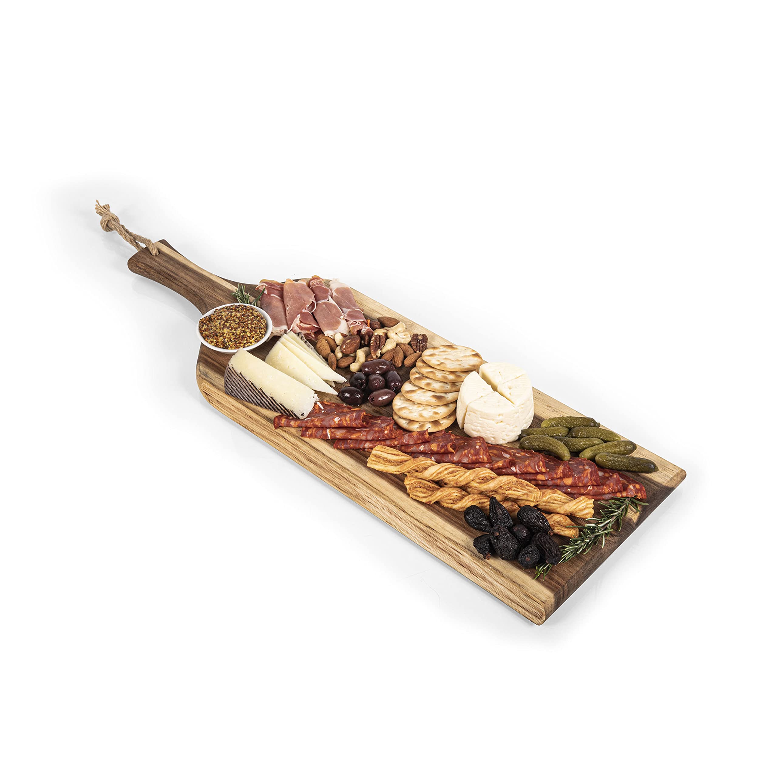 PICNIC TIME NHL New York Islanders Artisan 24" Acacia Charcuterie Board with Raw Wood Edge - Cheese Board - Serving Platter