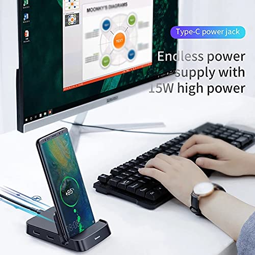 XDCHLK 7 in 1 USB Type C Hub Docking Station USB-C to USB 3.0 HUB SD TF Card PD Adapter