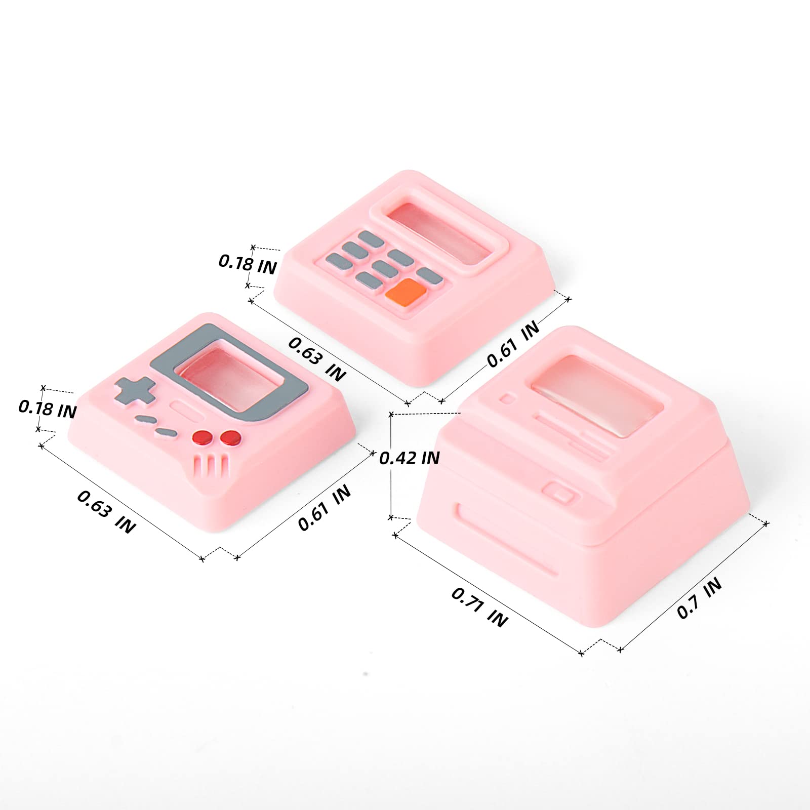 YIMAGUJRX DIY Keycaps for ESC Key, Customized Keycaps with Classic Retro Translucent Design for Mechanical Gaming Keyboard (White)