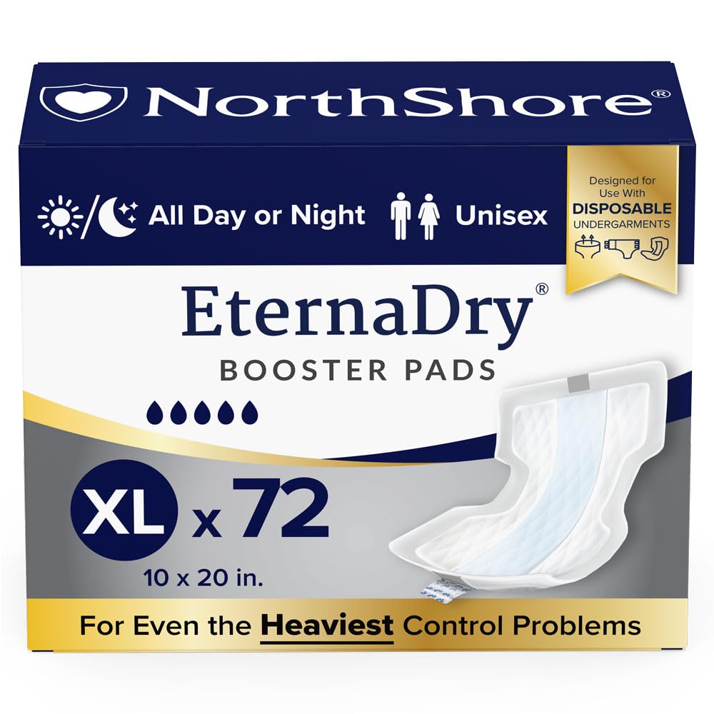 NorthShore Booster Pads for Men and Women with Adhesive, X-Large, Case/72 (6/12s)