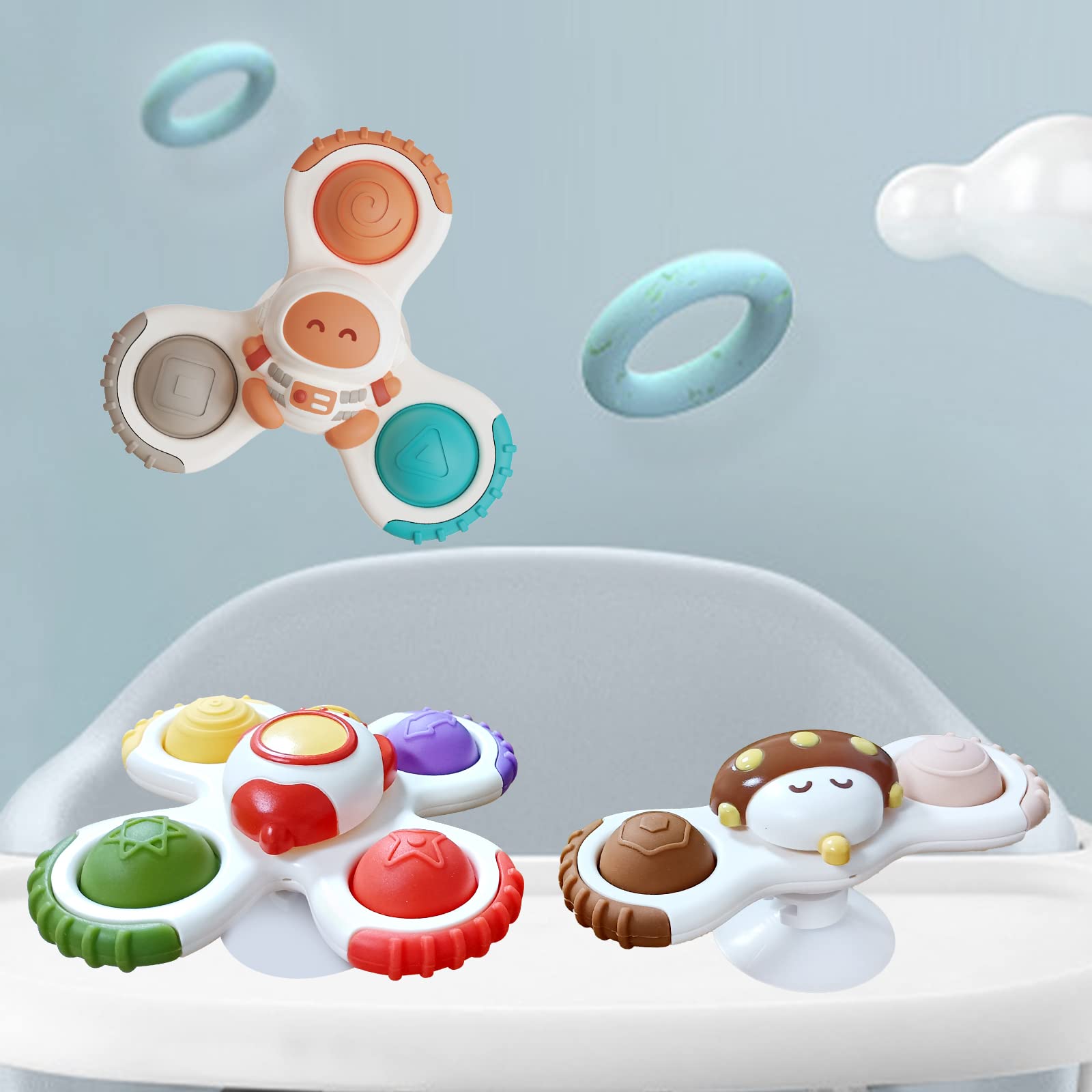 VERSAINSECT p POP IT Fidget Spinner Sensory Bath Toys,Teether Toy, Early Education Toys Garden Sculpture Outdoor