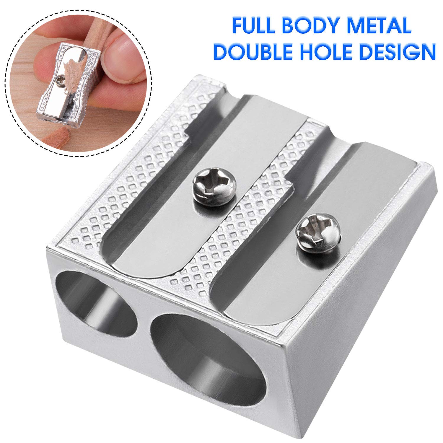 Metal Pencil Sharpener,4PCS High Quality Pencil Sharpener Handheld, Pencil Sharpener Manual, Pencil Sharpener Small,Perfect for Use in Schools,Offices,Homes,Art Projects