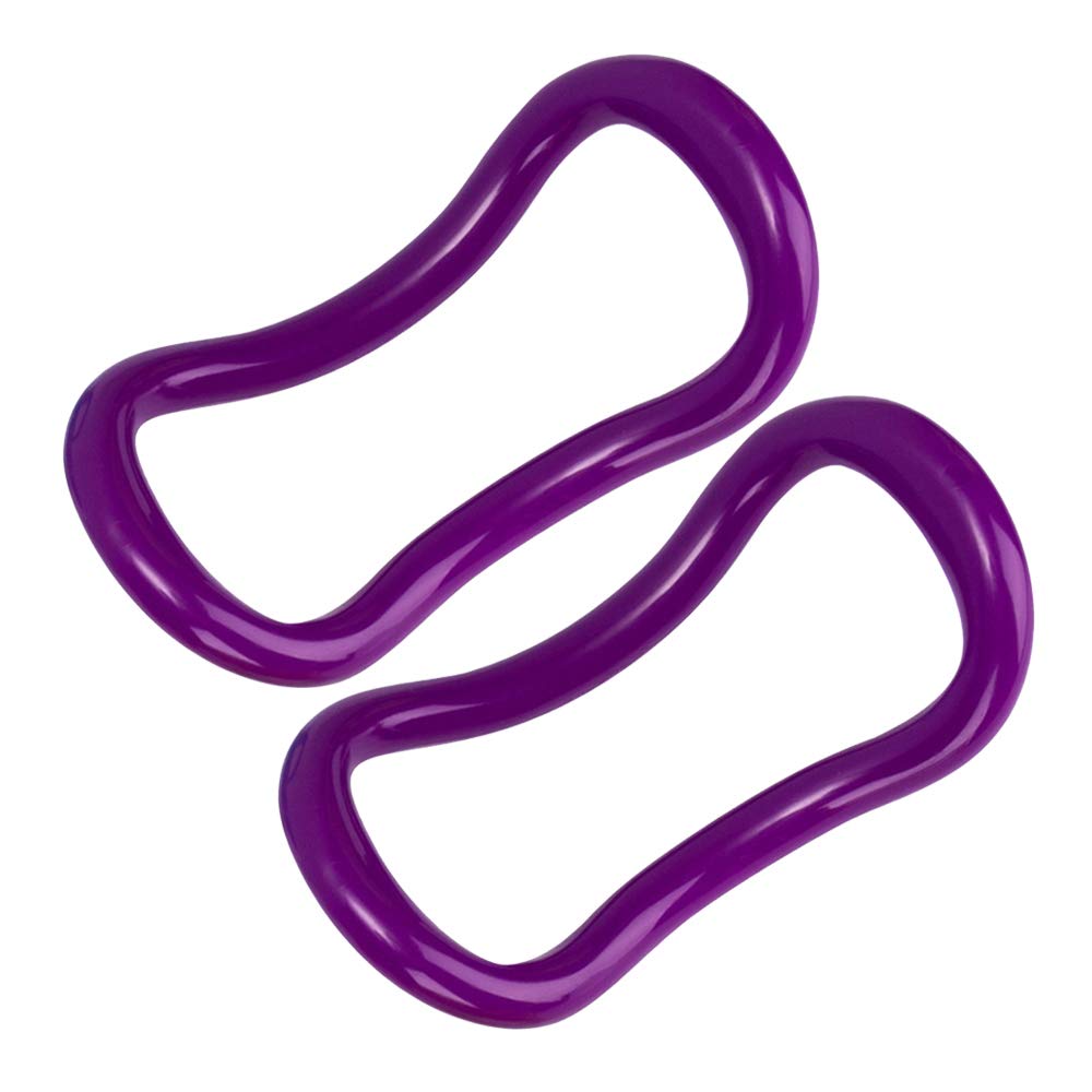 MOCK ST Yoga Ring Pilates Training Ring for Back and Leg Pain Home Workouts Gym for Stretches and Strengthen Chest Thighs Arms Core 2 Pack (Purple)