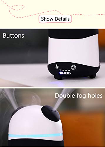 O-Mei Stars Essential Oil Diffuser, Panda-Shaped Aromatherapy Diffuser, Diffusers for Essential Oils, LED Mute Cool Mist Humidifier for Bedroom Baby Room Home Office,Waterless Auto-Off humidifiers