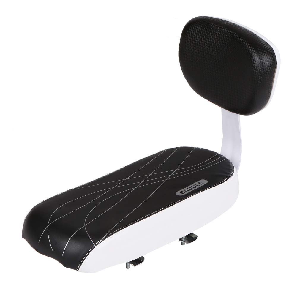 Lixada Bicycle Back Seat Cycling Bike Bicycle MTB PU Leather Soft Cushion Rear Rack Seat Children Seat with Back Rest