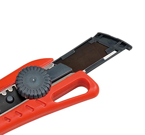 TAJIMA Utility Knife - 3/4" 7-Point Heavy Duty Snap Blade Box Cutter with Dial Lock & 3 Razar Black Blades - LC-521