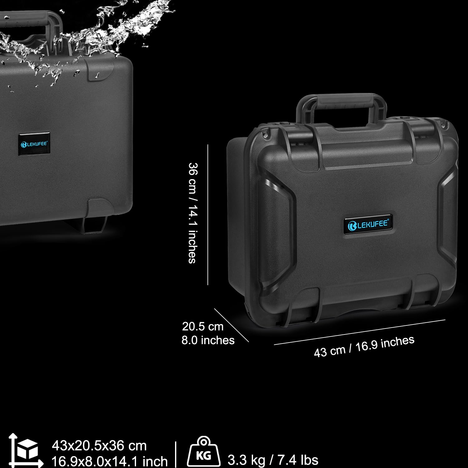 Lekufee Waterproof Carrying Case Compatible with DJI Mavic 3 Pro/DJI Mavic 3 Classic/DJI Mavic 3/Cine/Combo/DJI RC Pro/DJI RC/RC N1/Goggles 2/Integra/DJI Motion/RC Motion 2 and Accessories(Case Only)