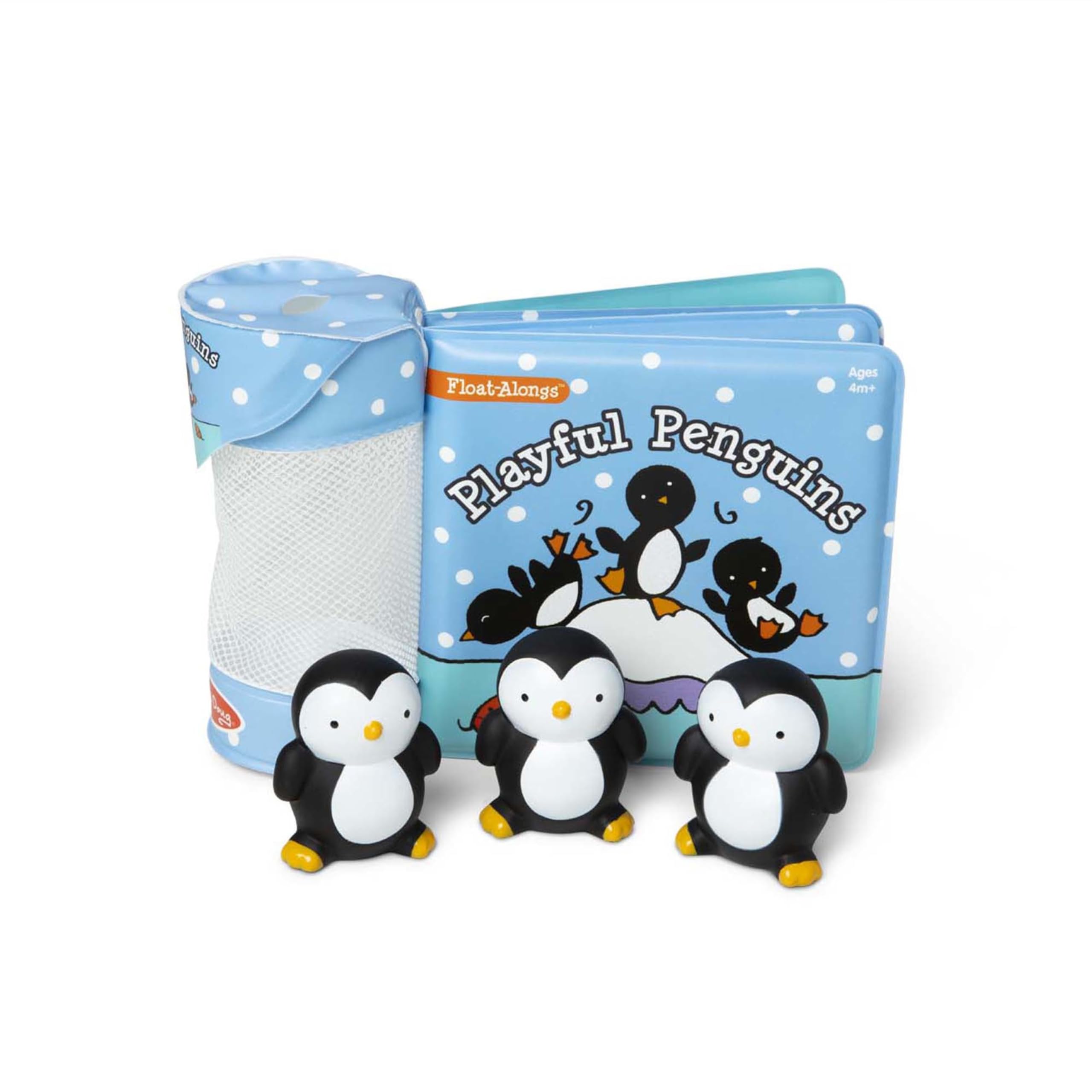 Melissa & Doug Childrenâ€s Book - Float-Alongs: Playful Penguins (Bath Book + 3 Floating Penguin Toys), Small, Multi