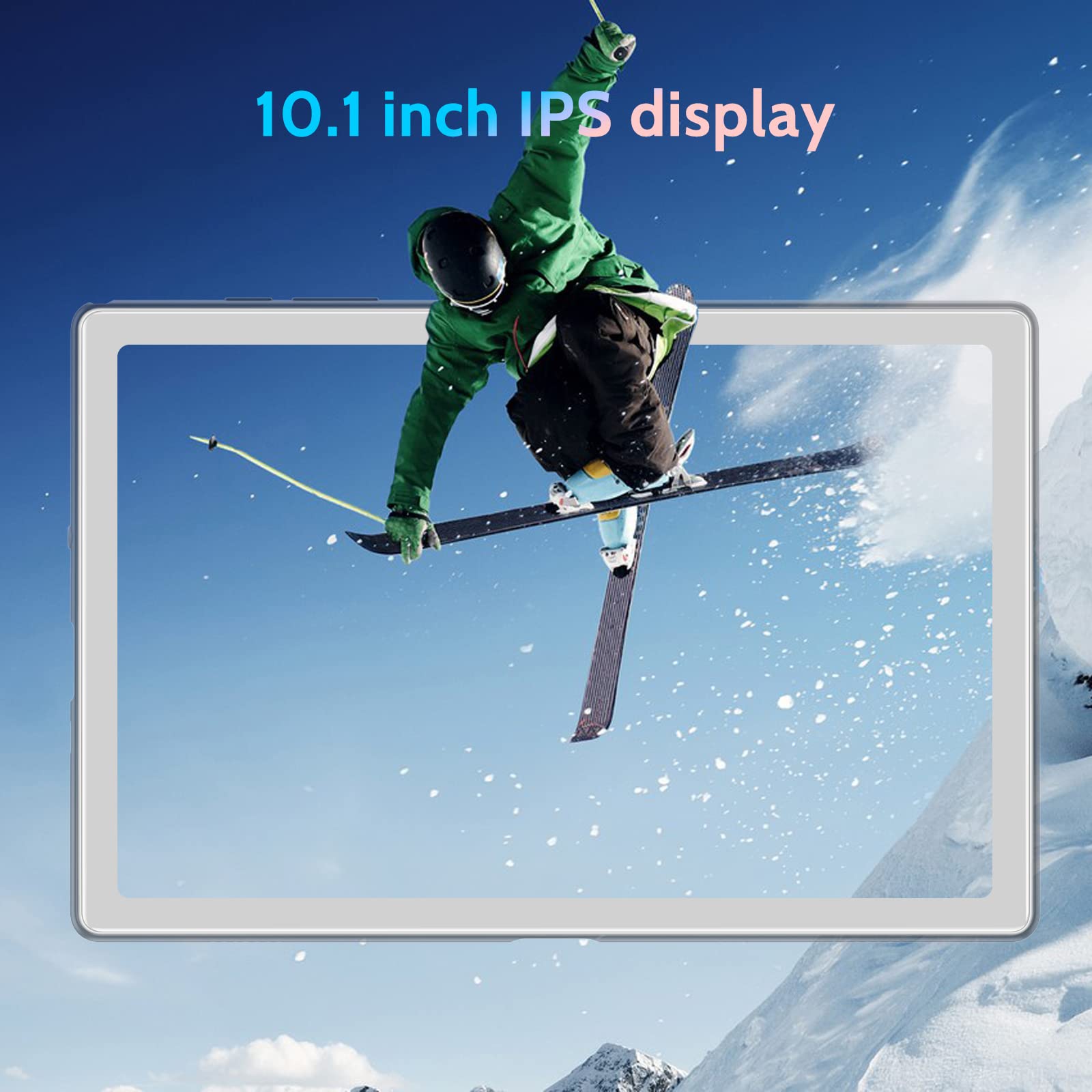 YUMKEM Tablet 10.1 inch, 4GB RAM, 64GB ROM, Android Tablet with Bluetooth Keyboard, Android 11 Go, Quad-Core Processor, 5000mAh Battery, 1280 * 800 HD IPS Display,Metal Housing,Silver