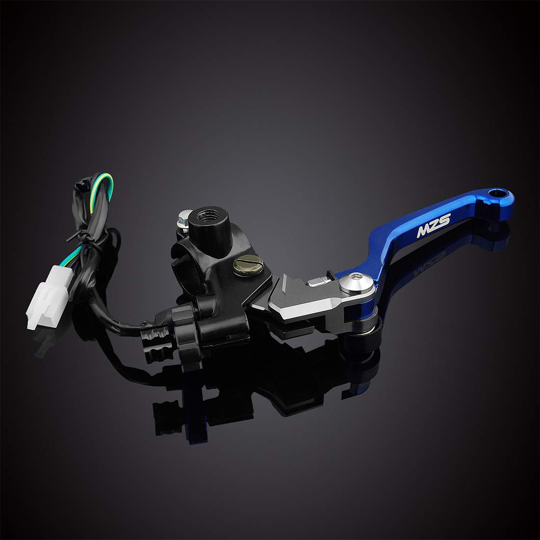 MZS Blue 7/8 Levers | Brake Master Cylinder Clutch Lever Set Pivot Adjustable CNC Universal Compatible with Motorcycle Street Sport Dirt Pit Mini Bike Scooter