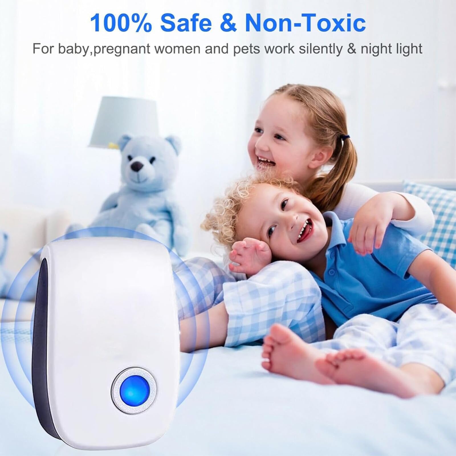 Ultrasonic Pest Repellent 10 Pack Electronic Plug in, Indoor Sonic Repellent pest Control for Mosquito Bugs,Roach, Rodent, Mouse,Electronic Repellent for Home Office Warehouses in Pest Control