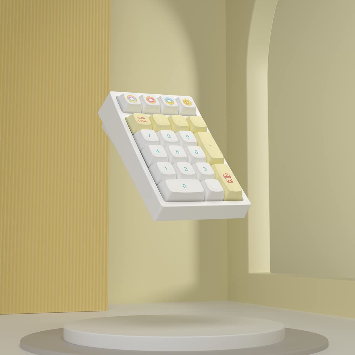 YUNZII YZ21 Hot Swappable Mechanical Numeric Keypad, RGB 21 Keys Wired Mini Numpad Gaming Keypad (Gateron Brown Switch, Macaron)