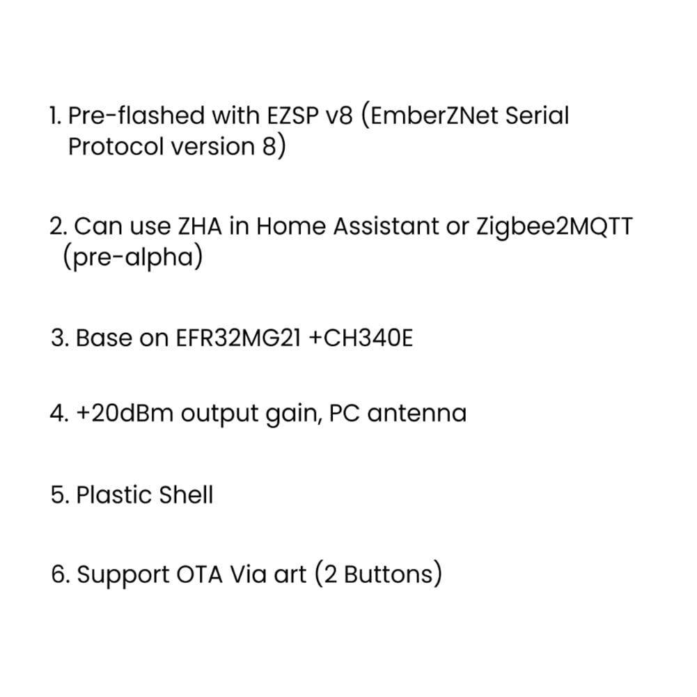 ZigBee 3.0 Silicon Labs Mini EFR32MG21 Universal Open Hub USB Dongle Chip Module ZHA NCP OpenHAB