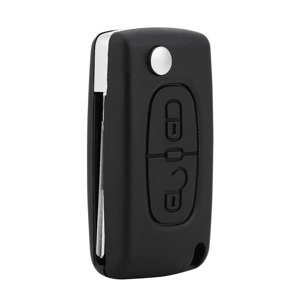 Llave 207 Original,Key Fob Replacement,Car Remote Key Fob,2 Buttons Car Remote Key Fob ID46 433MHz W/ Uncut Blade Fit for 207 307 308 407 807 Remote Control Car Key Flip Key Llave