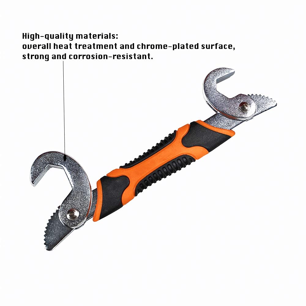 n/m J.H. Metal Multi-function Portable Universal Wrench Set with Rubberized Anti-Slip Grip 9-32mm - Adujustable Wrench (2PCS)