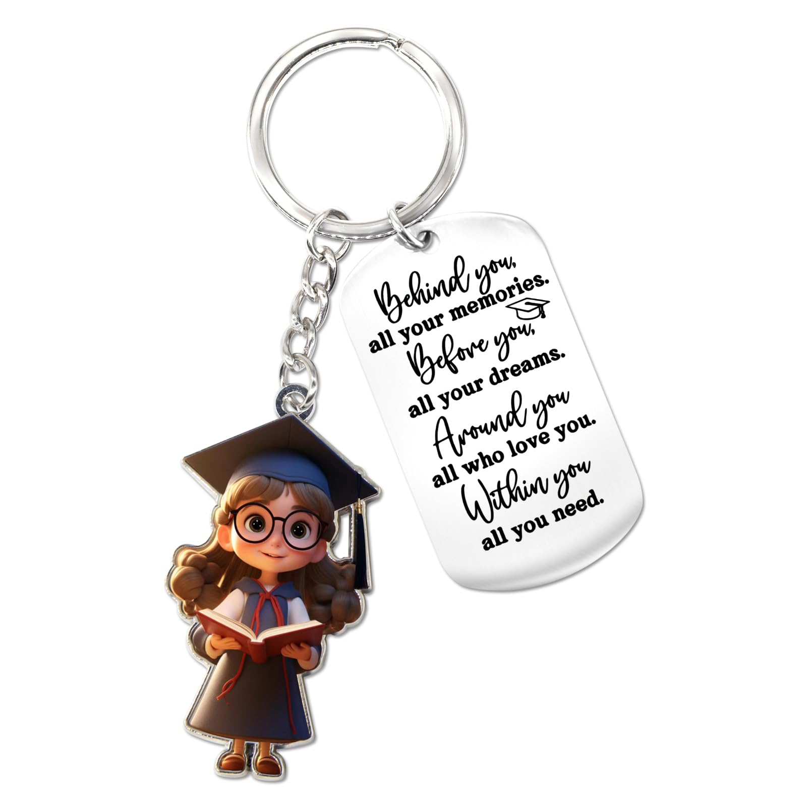 sewrung Class Of 2024 Graduation Gifts - Keychain for Her Seniors Students Masters Nurses Students College High Student (Girls)