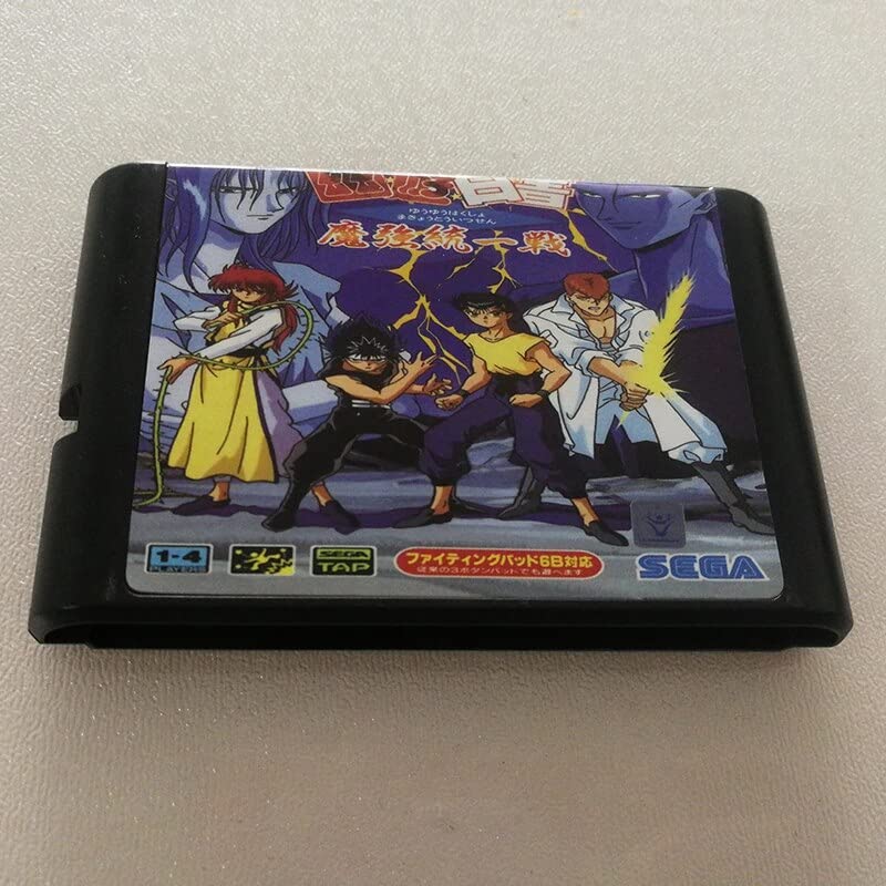 Yuu Yuu Hakusho Makyou Toitsusen 16 Bit MD Game Card Sega Mega Drive Genesis