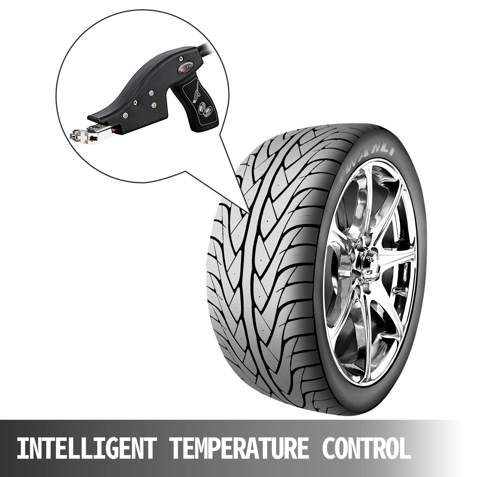 VEVOR Tire Grooving Tool, 110V 350W Iron Tire Groover Cutter with 20 Blades, HSD-T100 Tire Groover Heated Machine for Any Tires