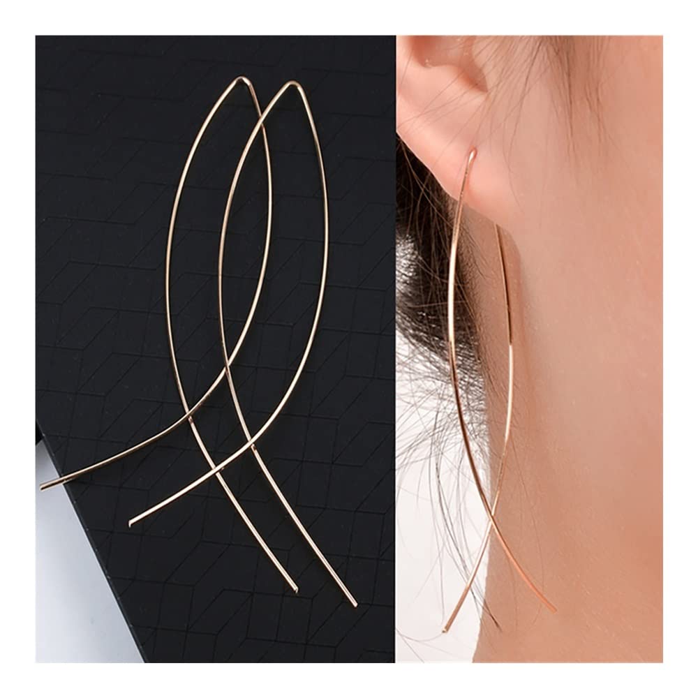 Trendy Exquisite Star Thread Drop Earrings for Women Temperament Long Tassel Ear Line Earring Gift (Color : Y20147 Gold)