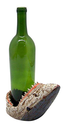 Shark Head Wine Bottle Holder, Tabletop Decoration, 7 Inches