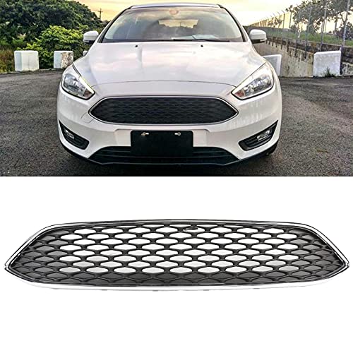 PENSUN Front Bumper Grille Replacement For 2015 2016 2017 2018 Ford Focus"S" &"SE" Upper Center Grill Honeycomb Style Replace #F1EZ-8200A F1EZ-8200B / Gloss Black