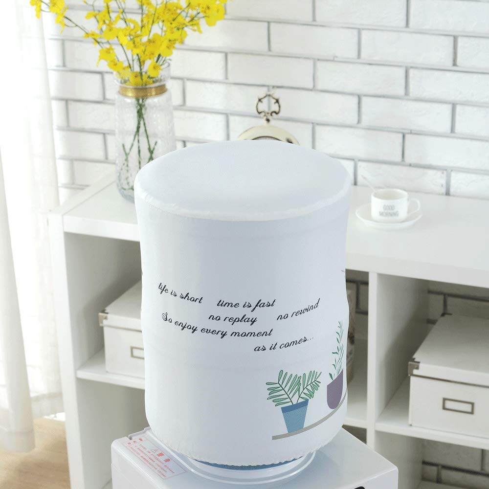 MiDube Water Dispenser Barrel Covers, Durable Fabric Bucket Decor, Reusable Furniture Standard Cover Protector for Home, Office and 5 Gallon Water Bottle (Chlorophytum)