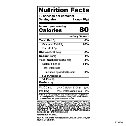 SlimFast Low Carb Chocolate Snacks, Keto Friendly for Weight Loss with 0g Added Sugar & 3g Fiber, S'Mores Cup, 12 Count Box (Packaging May Vary)