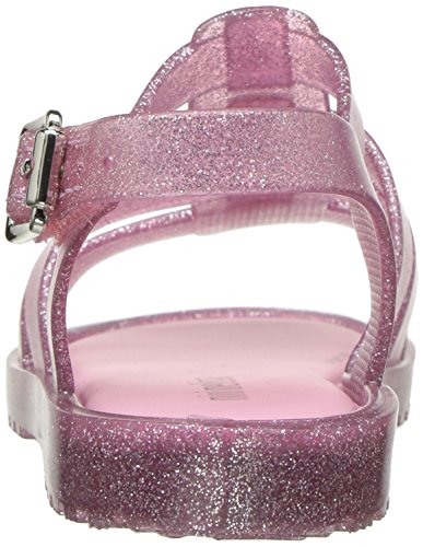Mini Melissa Baby-Girl's Mini Flox Ballet Flat, Pink Candy Glitter, 5 M US Toddler