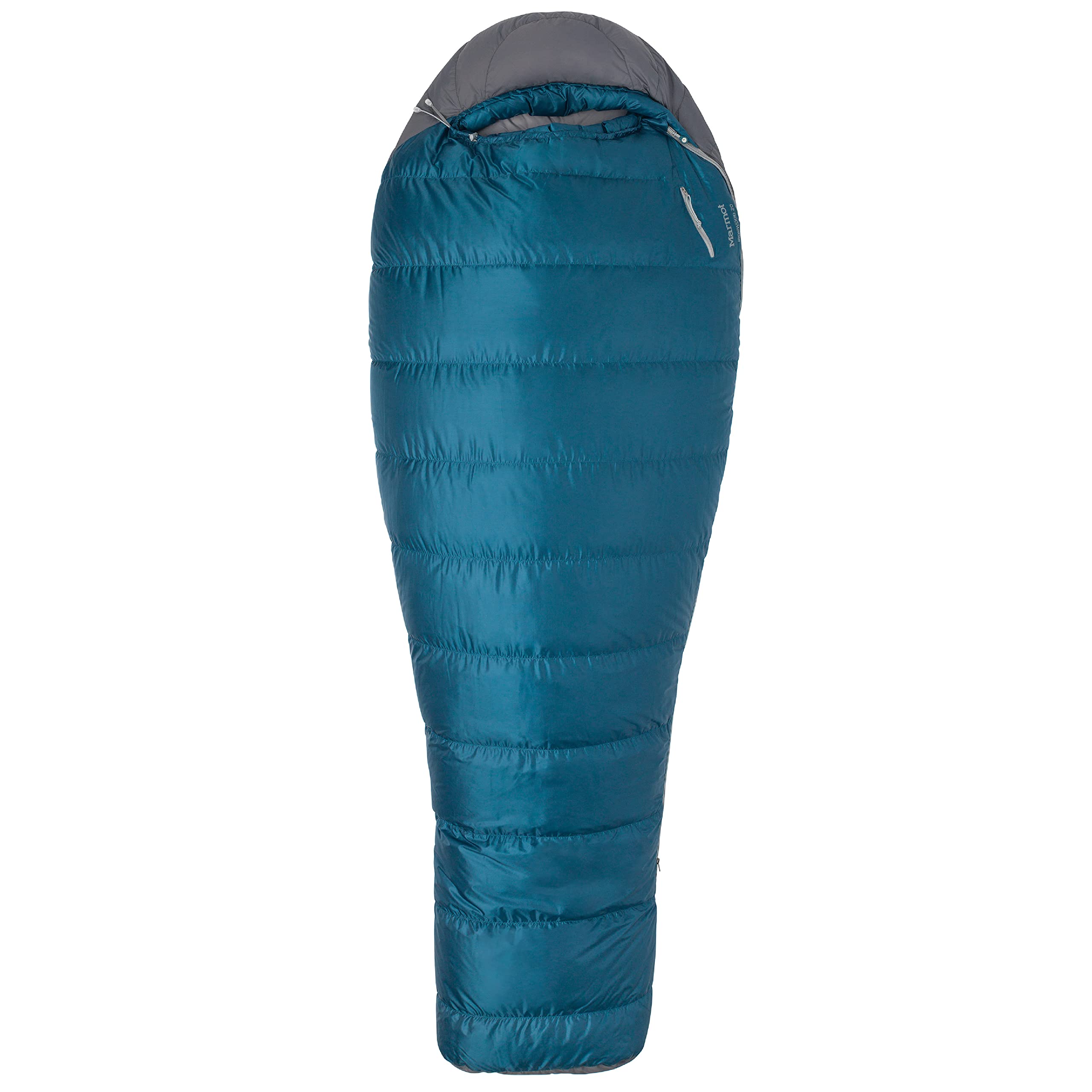 MARMOT Ironwood Mummy Sleeping Bag - 650 Fill Down, Lightweight, 20-Degree Rating, Denim/Steel Onyx, Regular