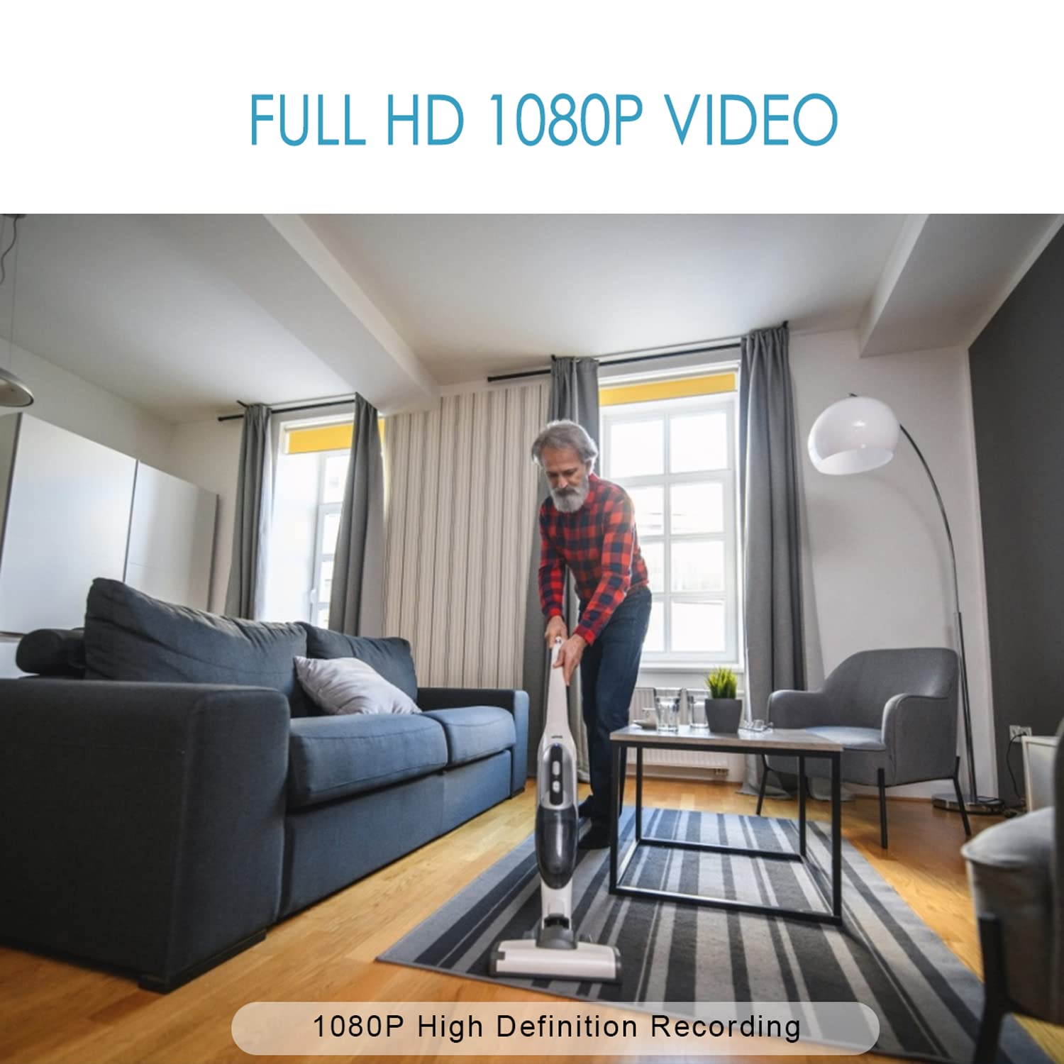 VERRNY Spy Hidden Camera Photo Frame HD 1080P Mini Camera Security Nanny Cam with Motion Detection for Home, Office,No WiFi Required