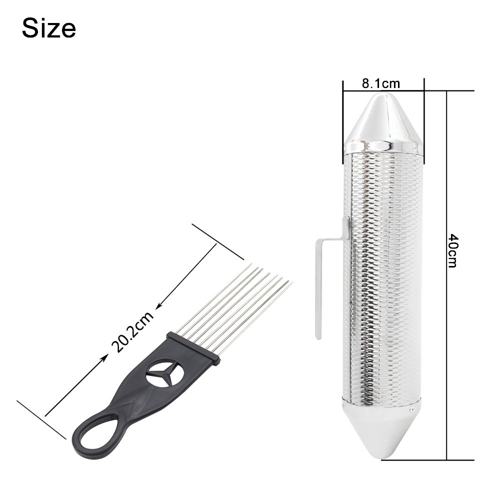 Mowind Stainless Steel Metal Guiro Percussion Instrument Musical Training Tool with Scraper
