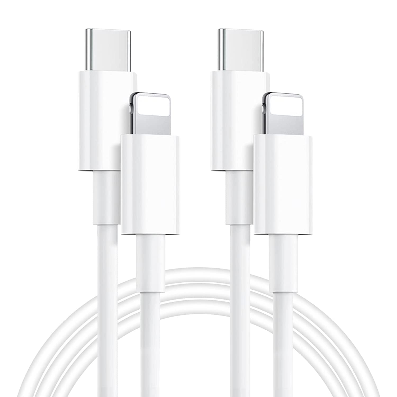 YY KATTY Fast Charger Cable USB C to Lighttning Catble (2 Pack 6.6ft Certified) Type C to lighttnintg Cable 6.6ft for iPhonee 14 13 13 Pro 12 Pro Max 12 11 X XS XR 8 Plus (White)