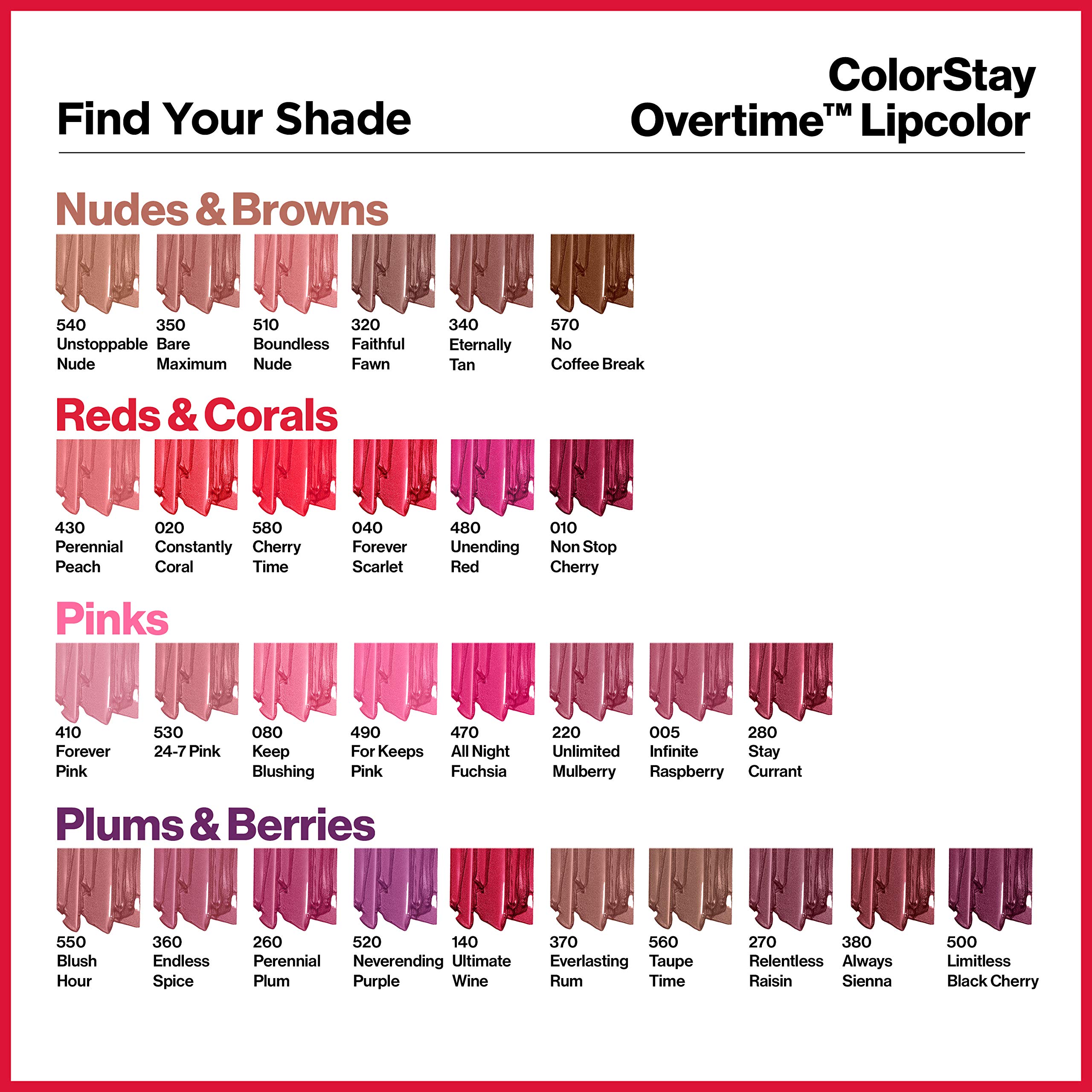 Revlon Liquid Lipstick with Clear Lip Gloss, ColorStay Face Makeup, Overtime Lipcolor, Dual Ended with Vitamin E in Pink, For Keeps Pink (490), 0.07 Oz
