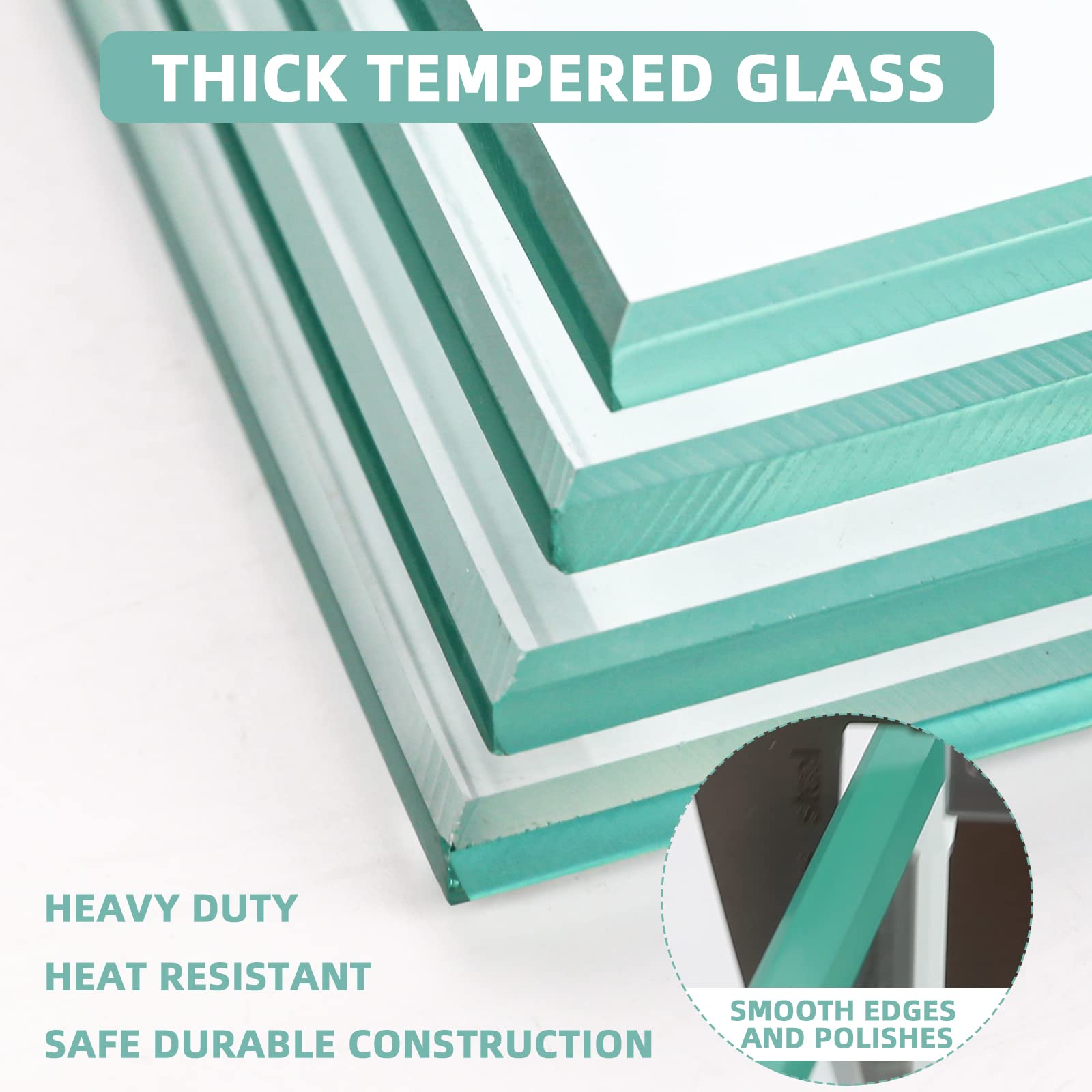 Uniflasy Fire Pit Glass Wind Guard 29" x 13" x 6" Flame/Wind Guard Fence Tempered Glass for Fire Pit Burner Pans Rectangle Outdoor Clear Tempered Glass Flame Shield for Fire Pit Table, 5/16" Thick
